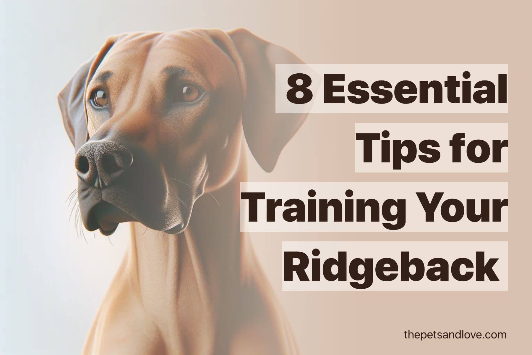 Easy Training for Rhodesian Ridgebacks: 8 Successful Tips