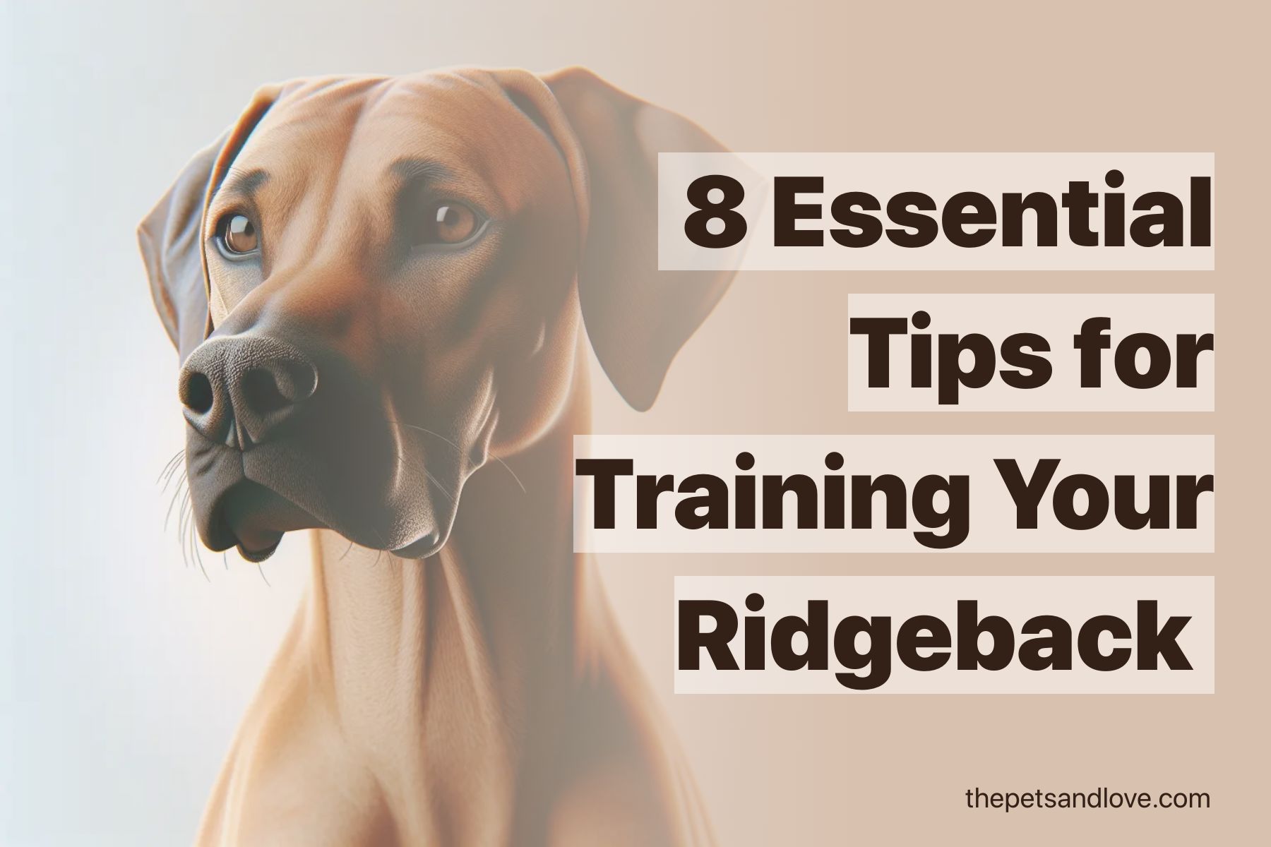 Easy Training for Rhodesian Ridgebacks: 8 Successful Tips