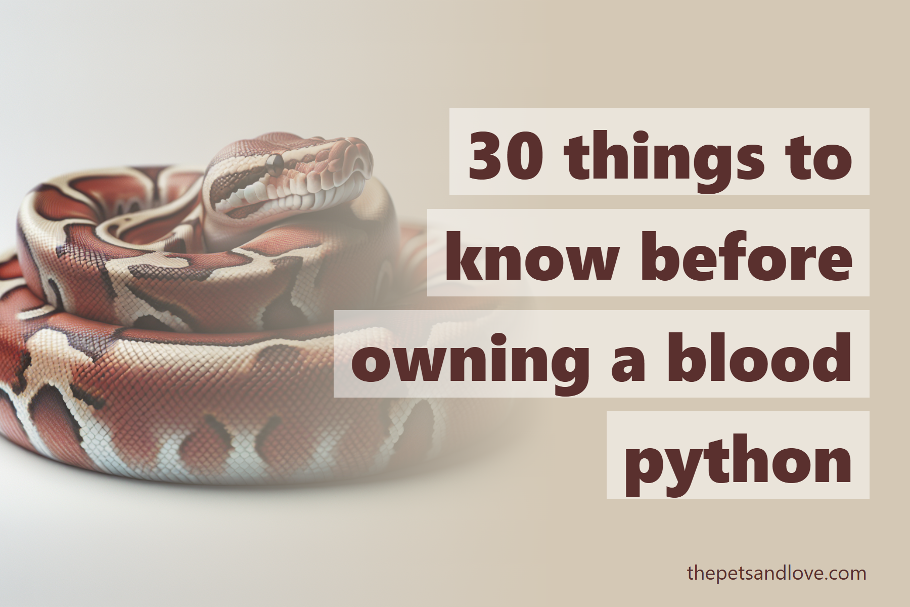 30 things to know before owning a blood python